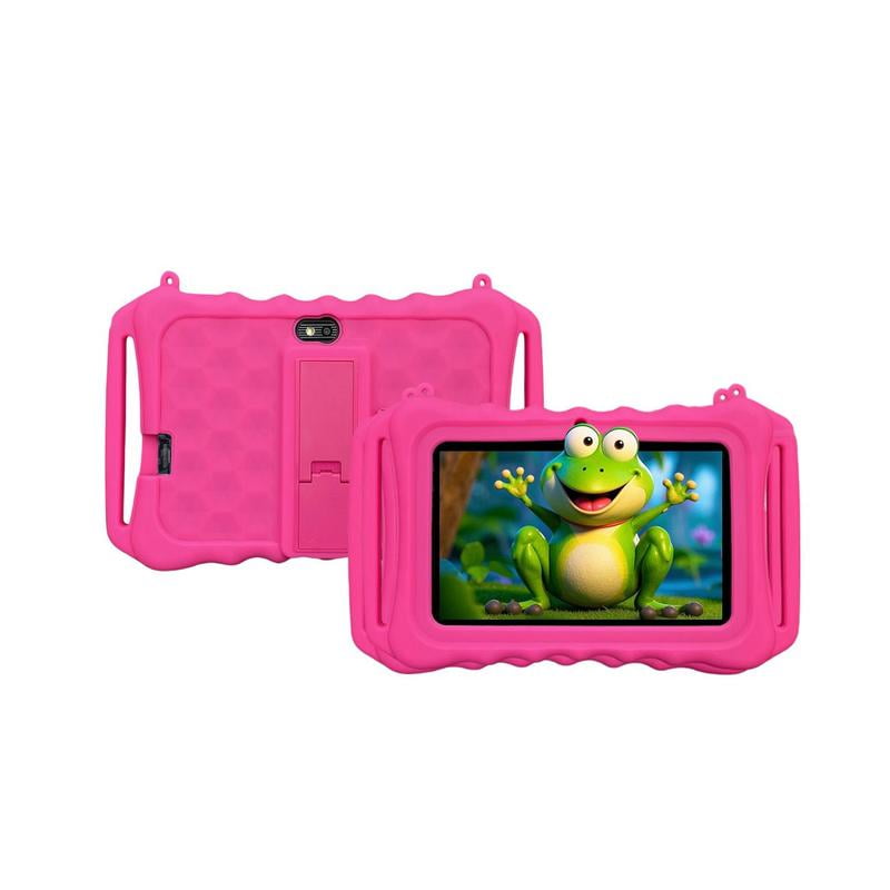 7-Inch Android Kids Learning Tablet with Shockproof Case, Dual Camera ...