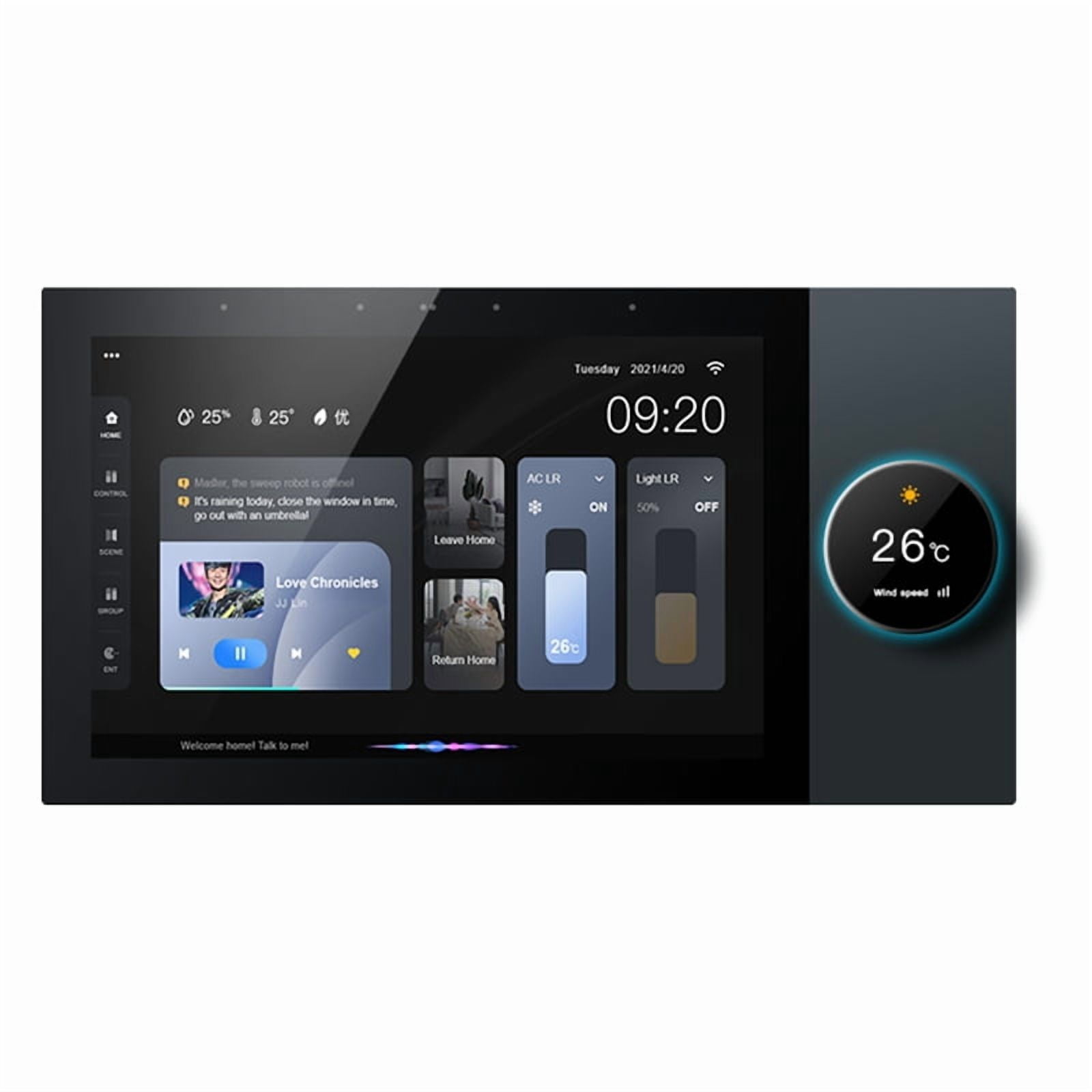 7 Inch Android Tuya Smart Home Control Panel with Rotary Button Built ...