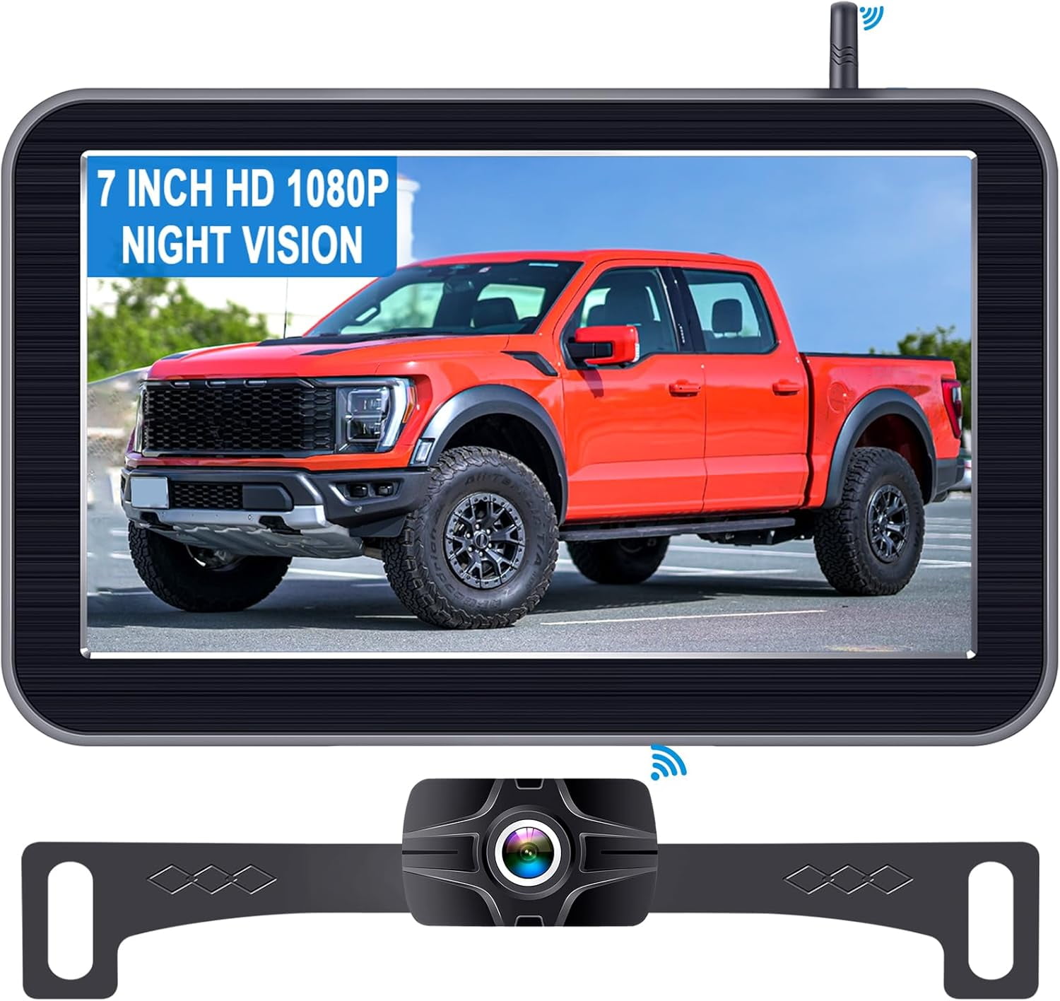 7-Inch Backup Camera for - 2 , DIY Grid Lines, 1080P, Night Vision ...