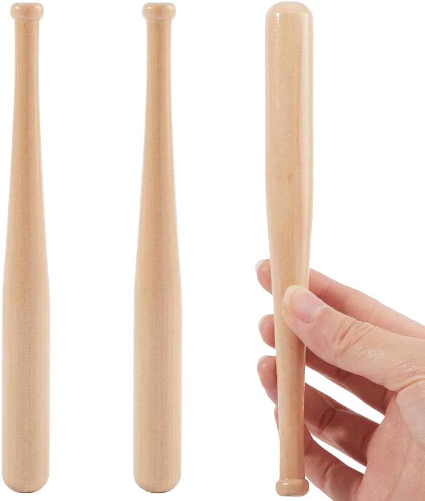 7 Inch Baseball Bat Unfinished Mini Wooden Baseball Bat Unpainted Wood ...