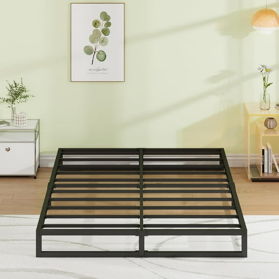 7 Inch Bed Frame No Box Spring Needed Platform BedFrame Size with Slats ...