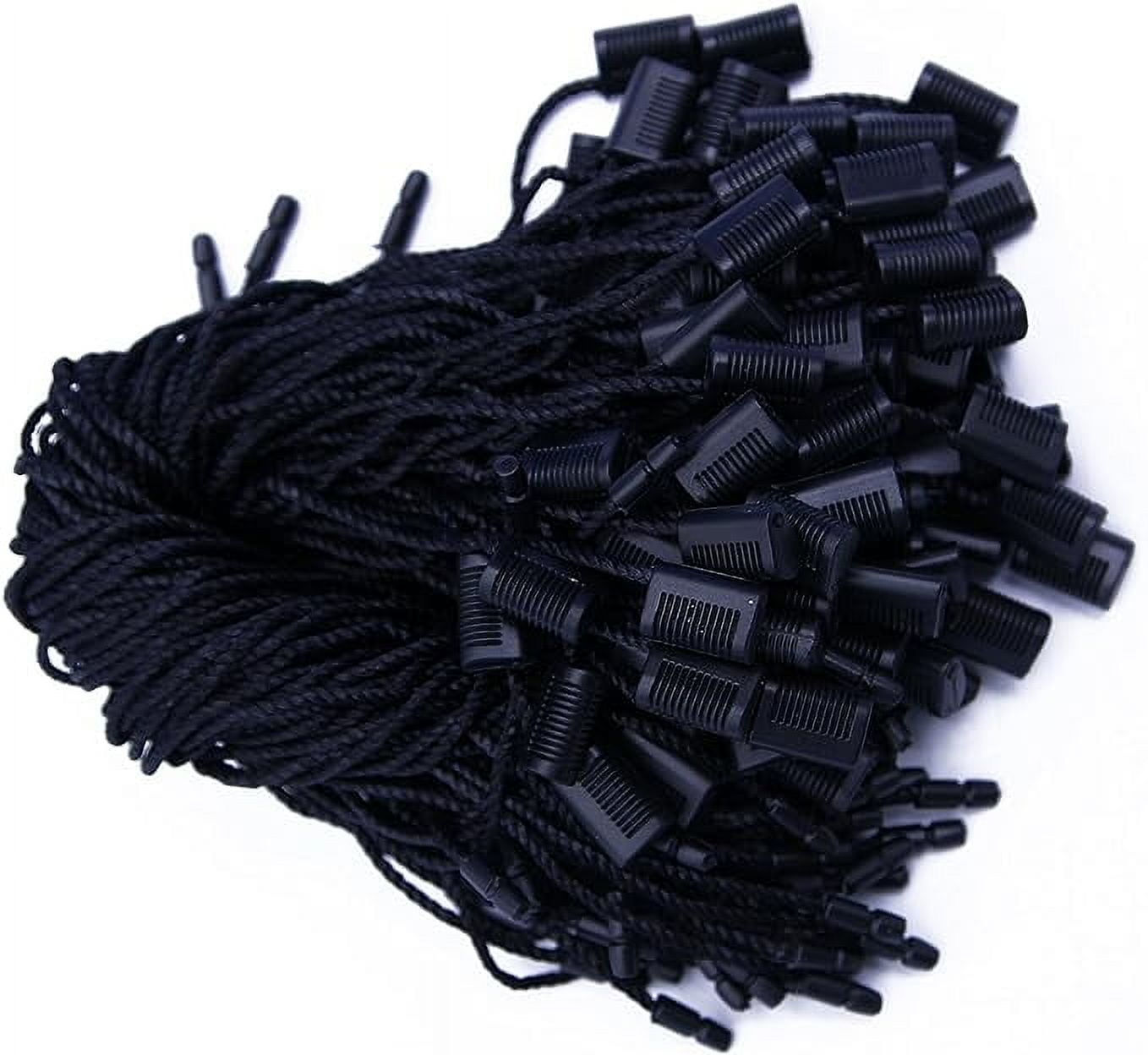 7 Inch Black Hang Tag Nylon String Snap Lock Pin Loop Fastener Hook ...