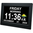 7 Inch Calendar Clock - 12 Alarm Options, Level 5 Auto Dimmable Display ...
