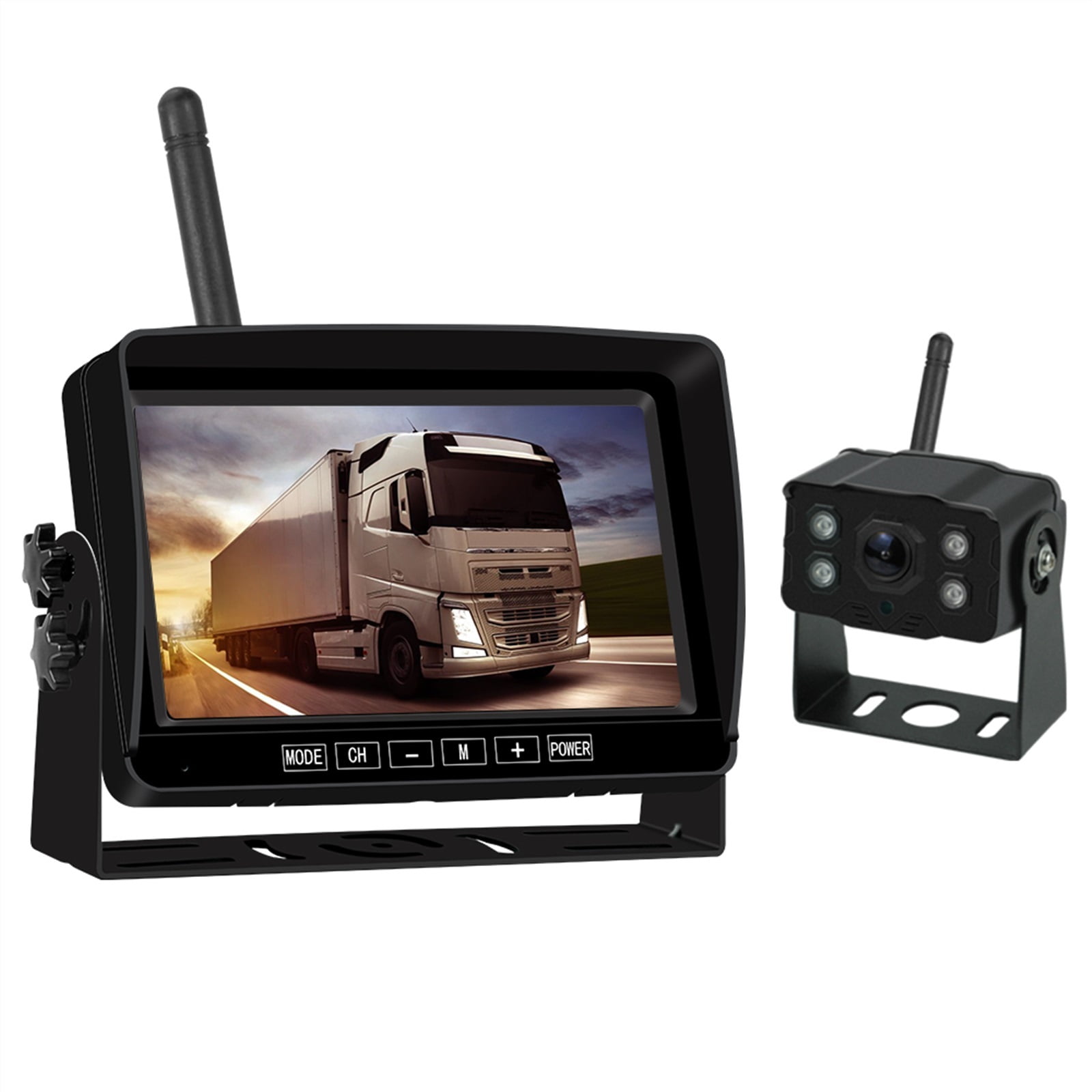 7 Inch Car Monitor Wireless Truck Backup Rear View Display Reverse ...