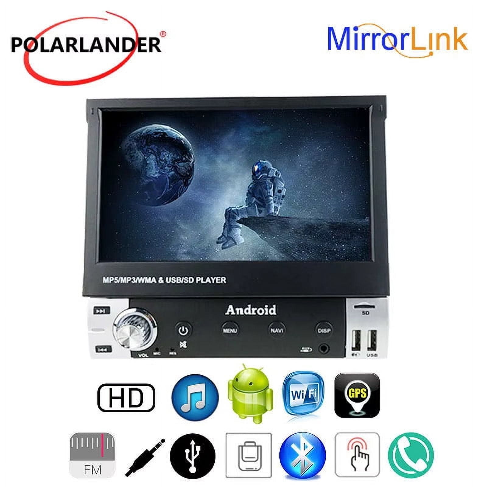 7 Inch Car Radio 1 Din Android FM SD Card U Disk Full Touch Mobile ...