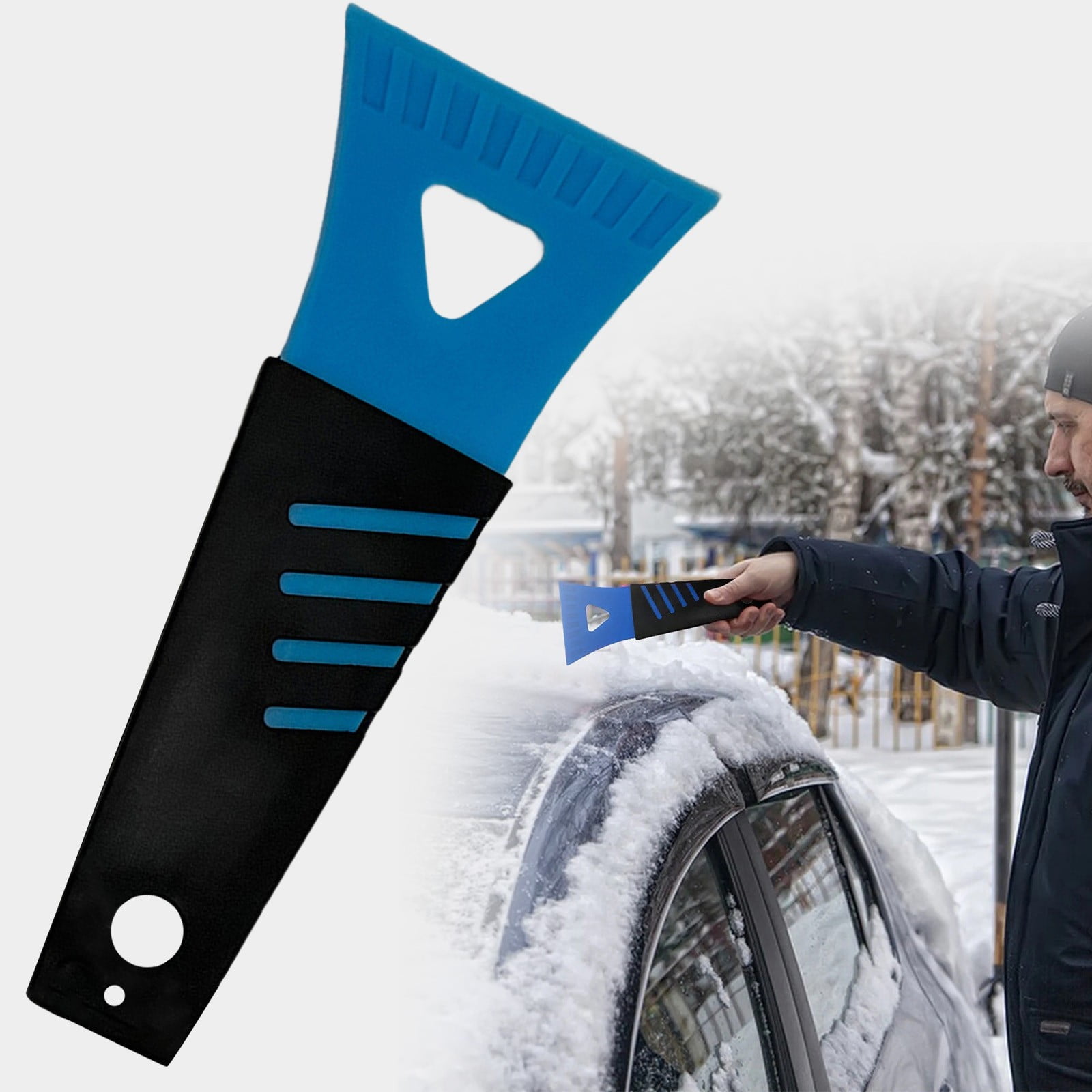 7-Inch Car Windshield Ice Scraper, Plastic Defrosting Tool, Winter ...