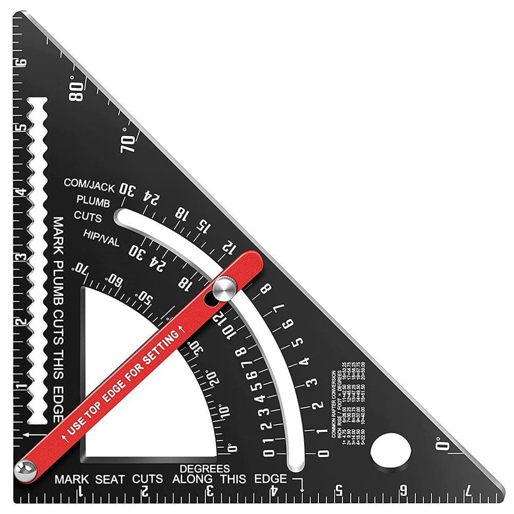 7 Inch Carpentry Triangle Ruler Adjustable Carpenter Layout Woodworking ...
