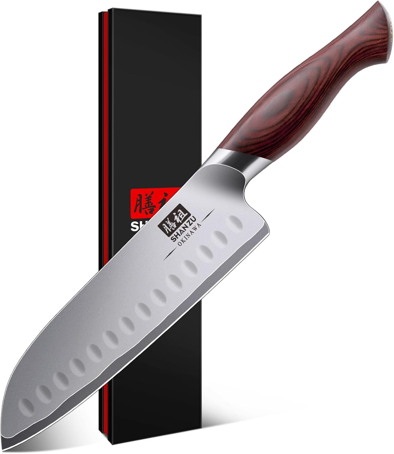 7 Inch Chef Knife, High Carbon Japanese 10Cr15Mov Stainless Steel ...