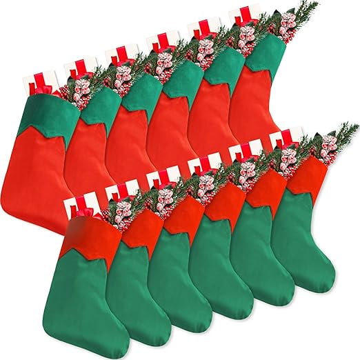 7 Inch Christmas Mini Stockings Red Green Christmas Stockings Christmas ...