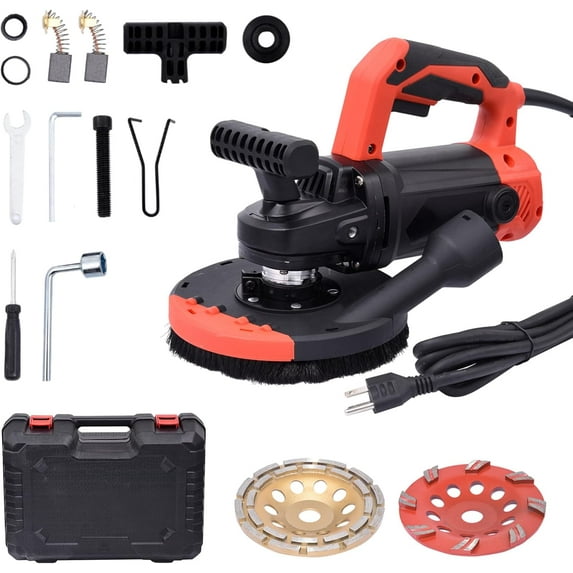 7-Inch Concrete Floor Grinder, 2200W Powerful Concrete Sanding Machine ...