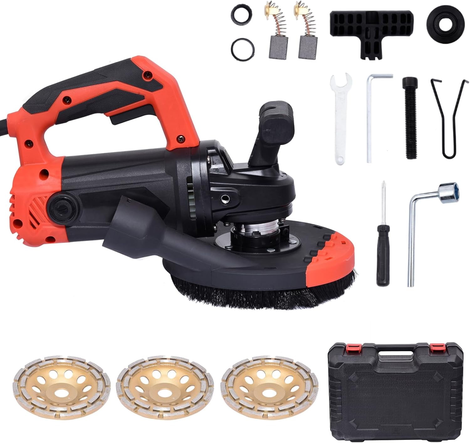 7-Inch Concrete Floor Grinder, 2200W Powerful Concrete Sanding Machine ...