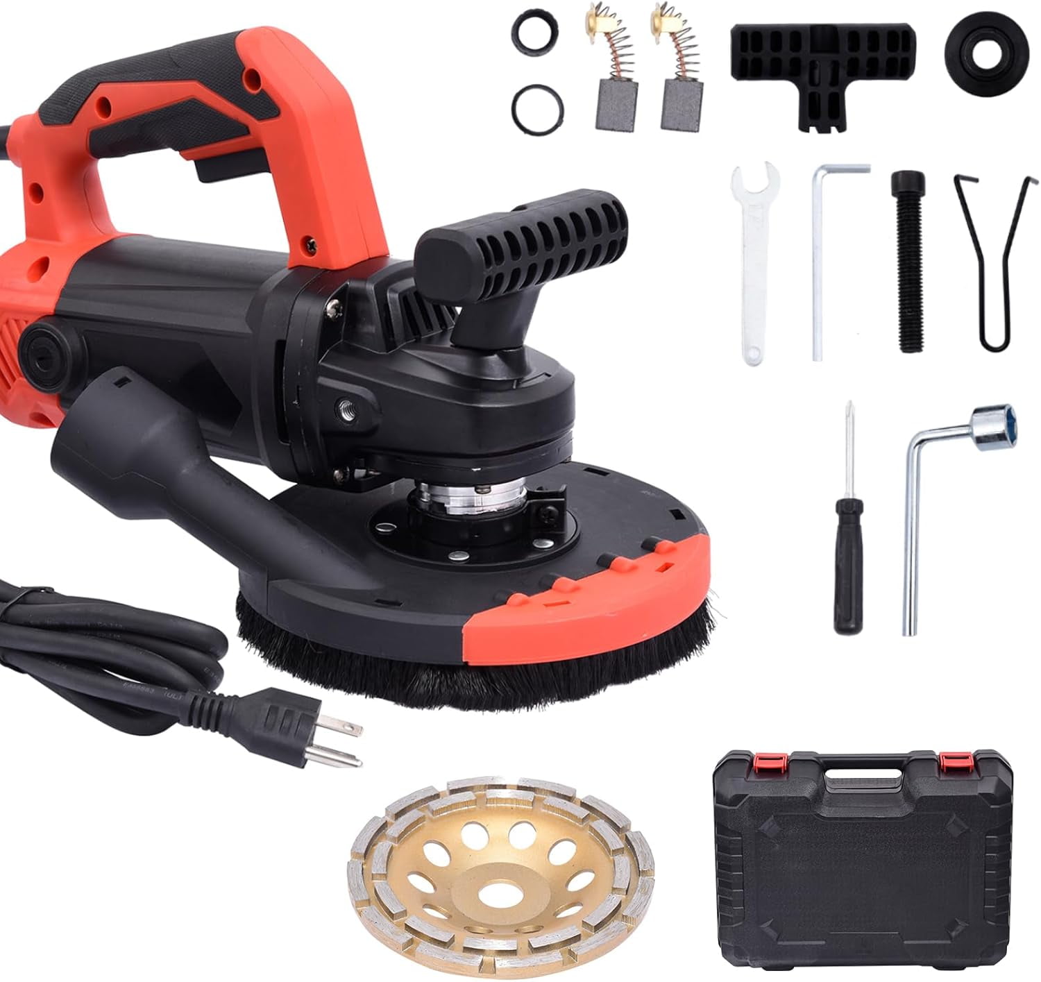 7-Inch Concrete Floor Grinder, 2200W Powerful Concrete Sanding Machine ...