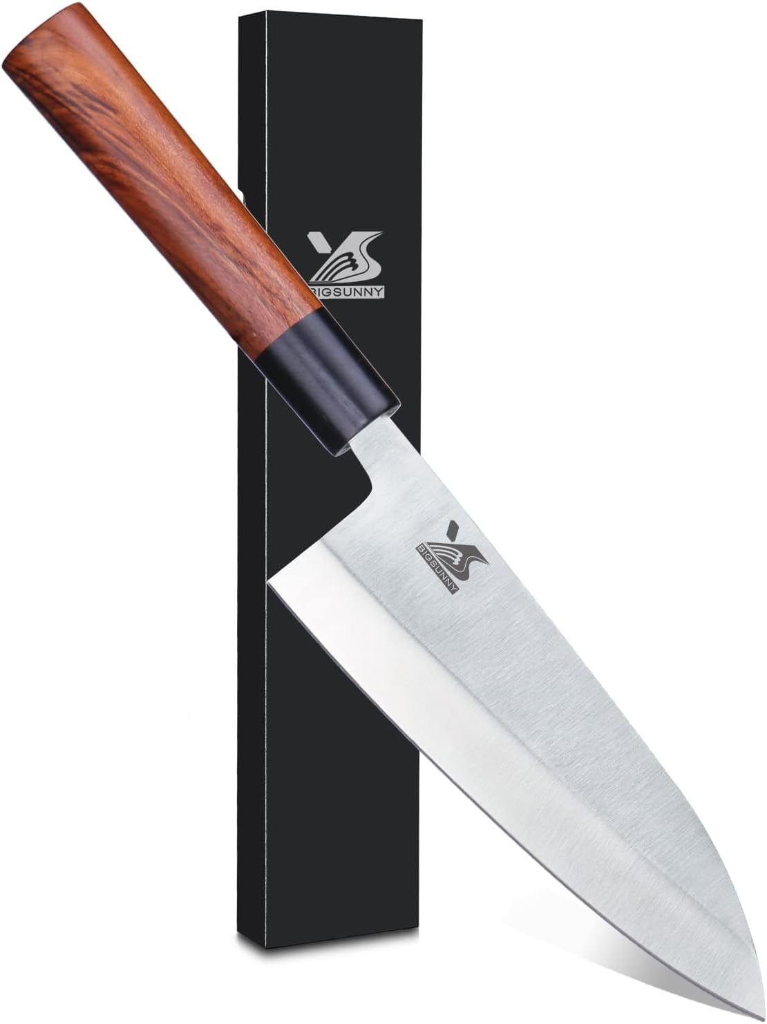 7 Inch Deba Knife - High Carbon Stainless Steel Blade with Rosewood ...