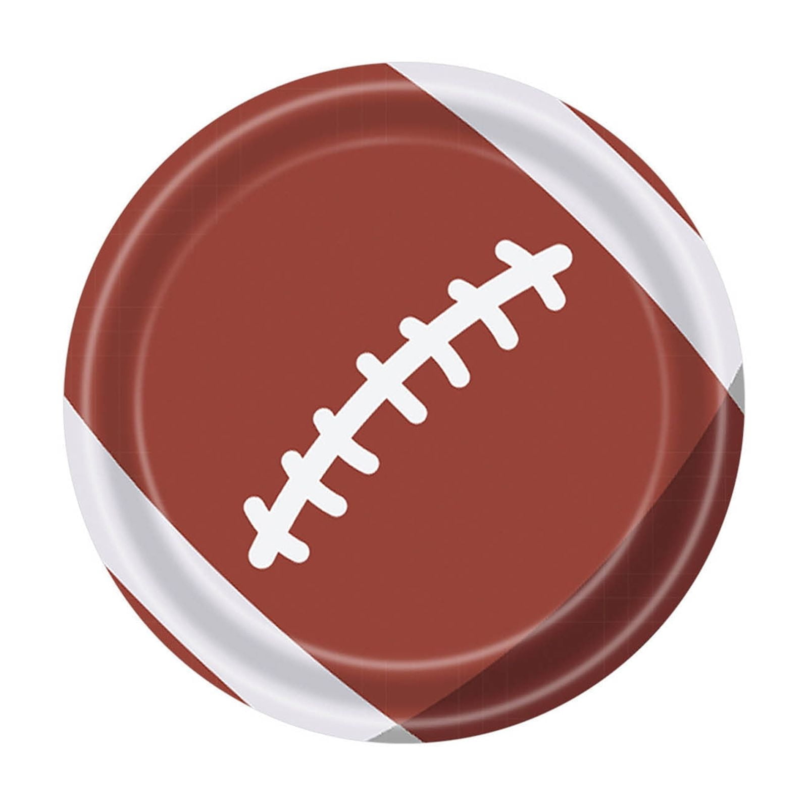 7 Inch Disposable Dinner Plates - 25-Pack Rugby Themed Party Tableware ...