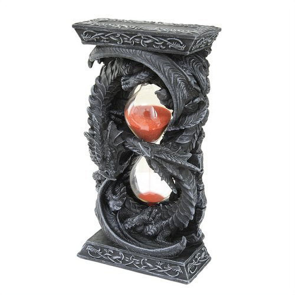 7 Inch Double Dragons Sand Timer Hourglass Resin Statue Figurine ...