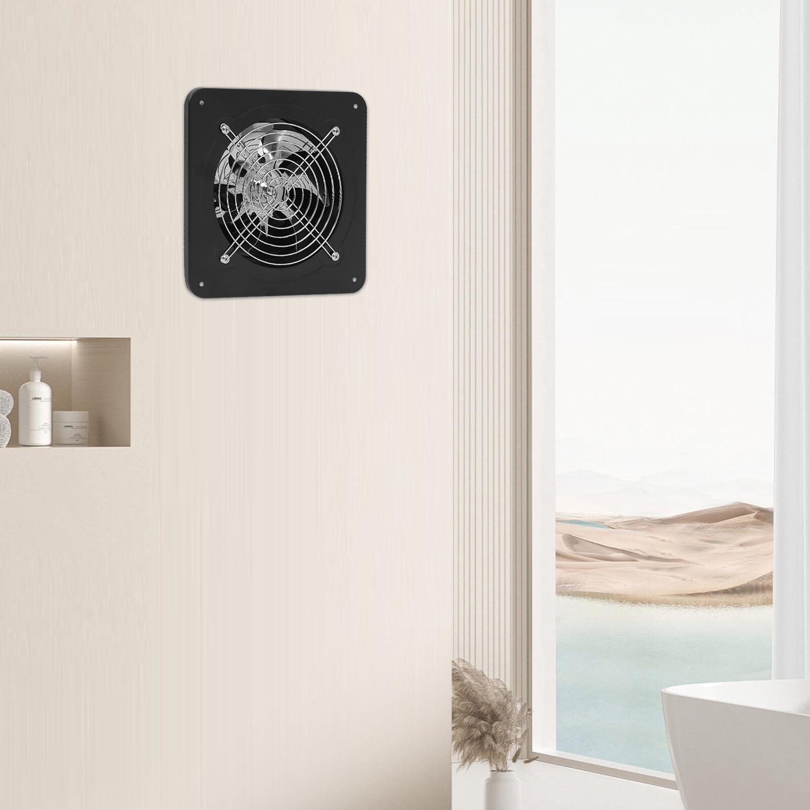 7 Inch Exhaust Fan, Wall Exhaust Fan for Kitchen, Bathroom, Metal ...