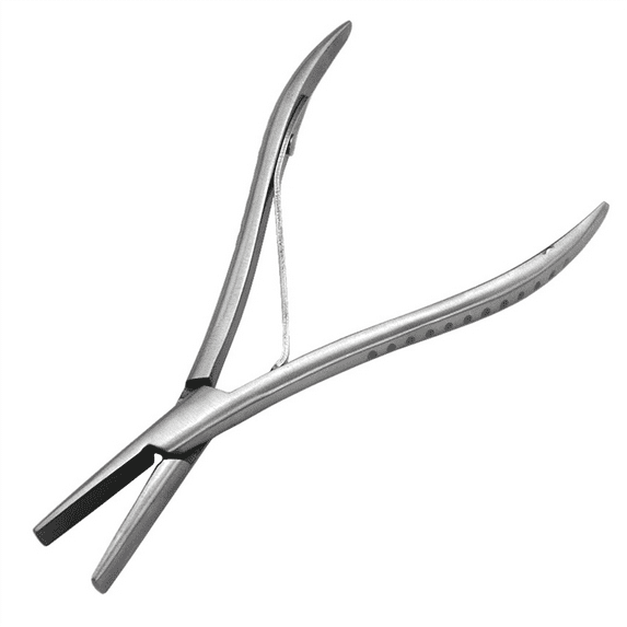 7 Inch Flat Teeth Silver Stainless Steel Clamp Hair Extension Plier ...