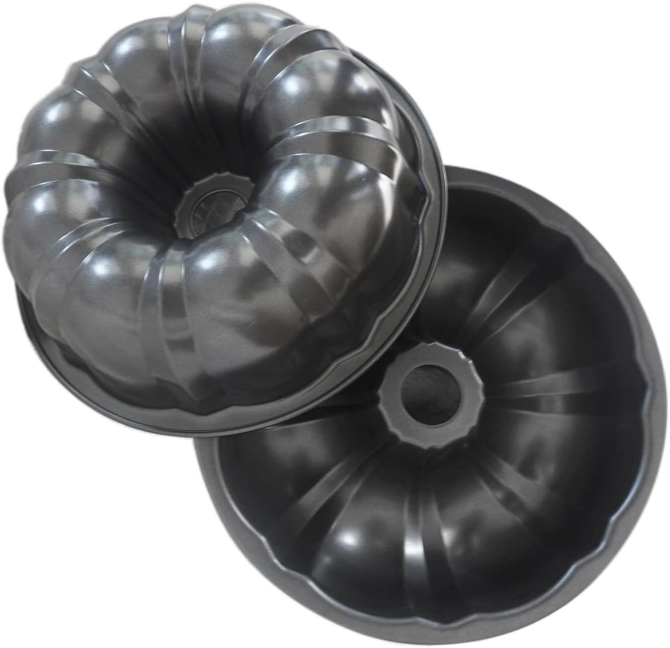 7 Inch Fluted Tube Cake Pan, Carbon Steel Round Tube Baking Pans, Small ...