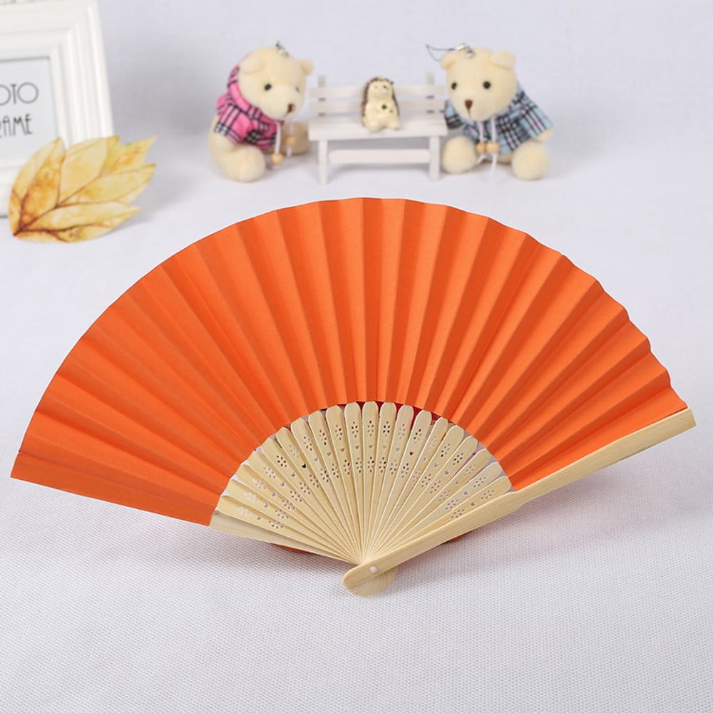 7-Inch Folding Paper Fan Party Accessory | Decorative Fan for Weddings ...