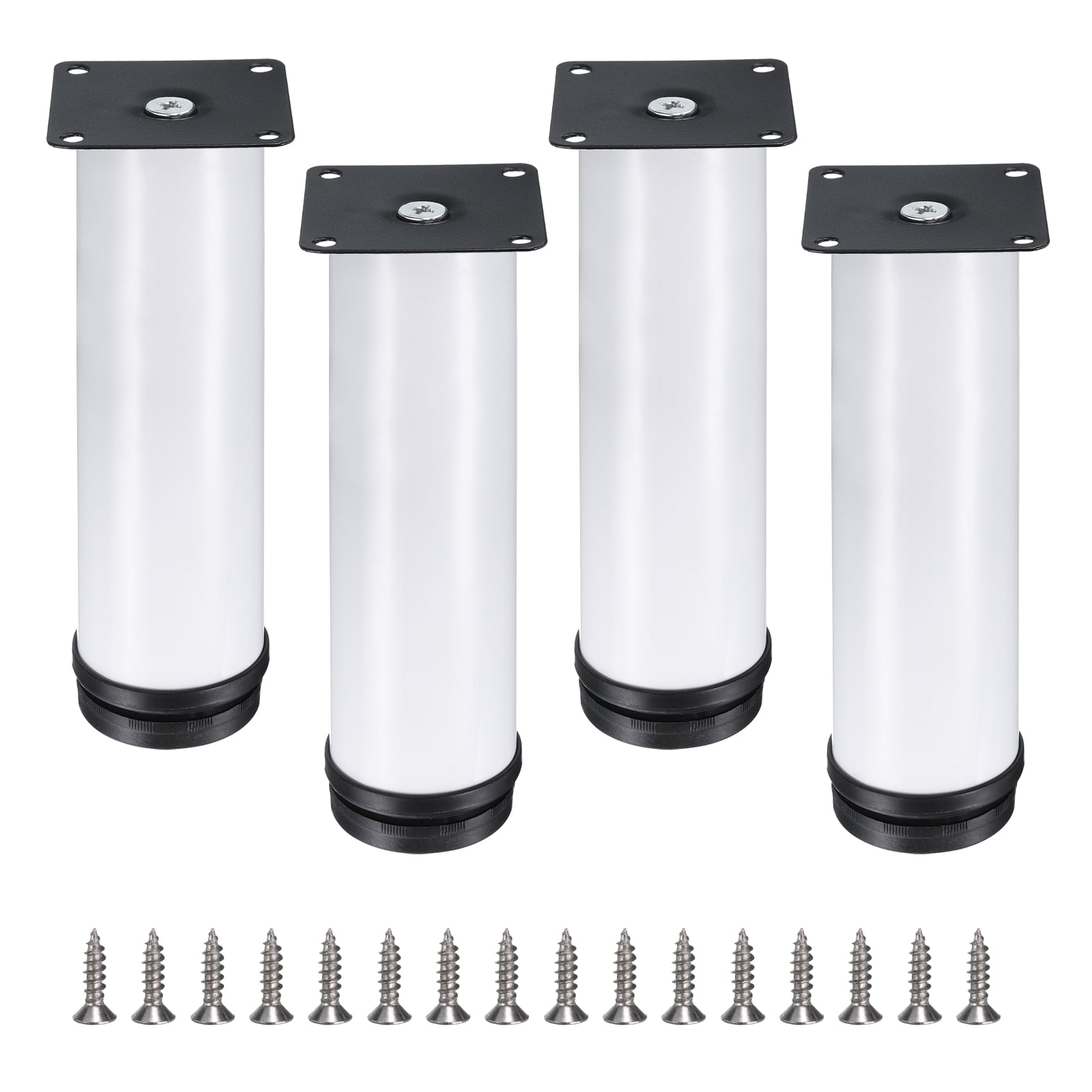 7 Inch Furniture Legs, Adjustable Round Cabinet Legs, Replacement ...