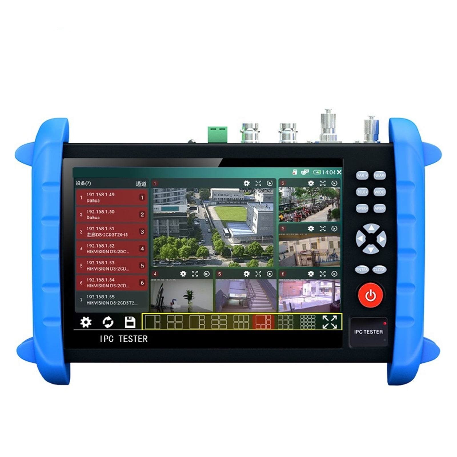 7 Inch HD CCTV Tester Monitor AHD CVI TVI CVBS SDI IP H.265 4K 8MP In ...