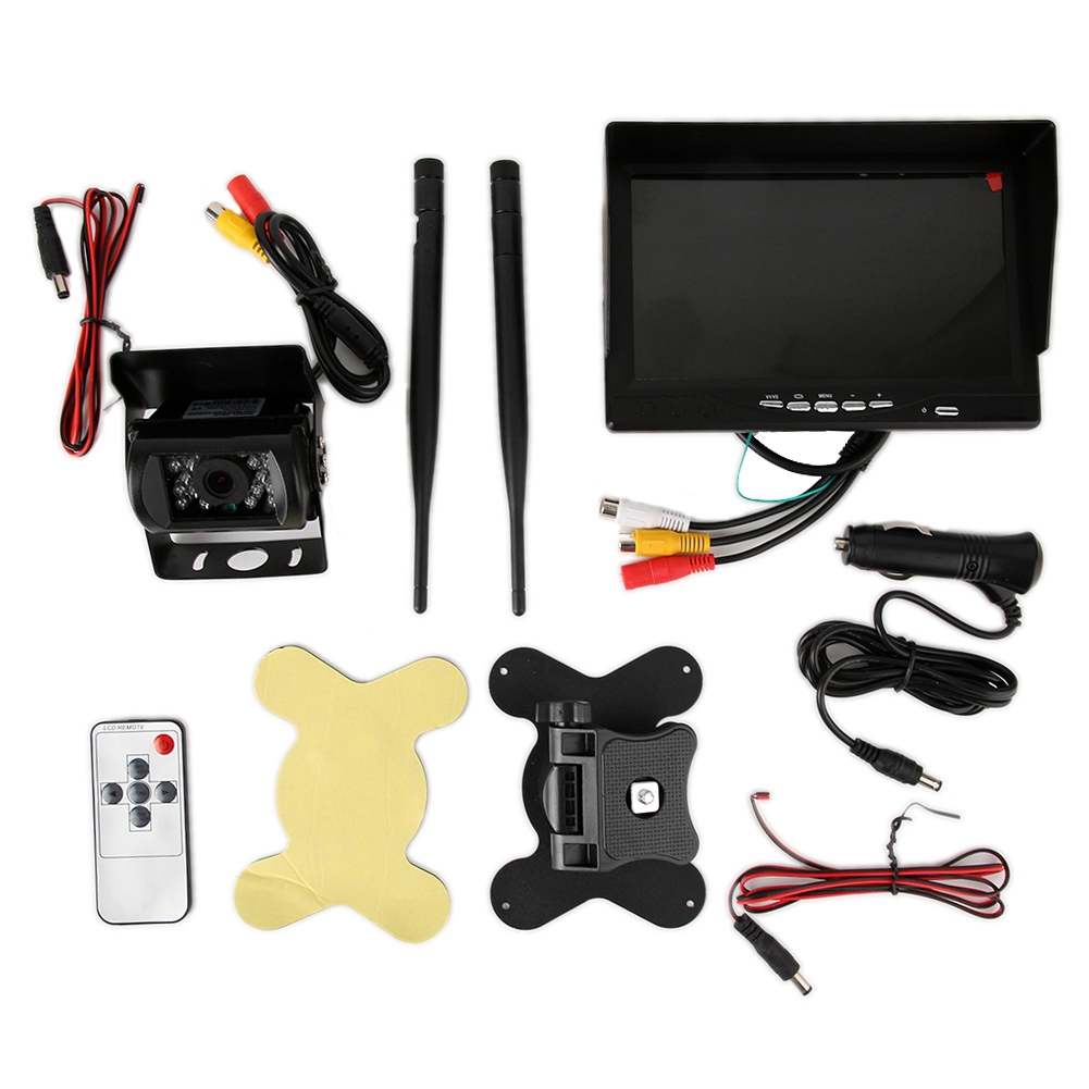 7-Inch HD TFT LCD Car Camera Monitor with IR Remote Control, Two-Way ...