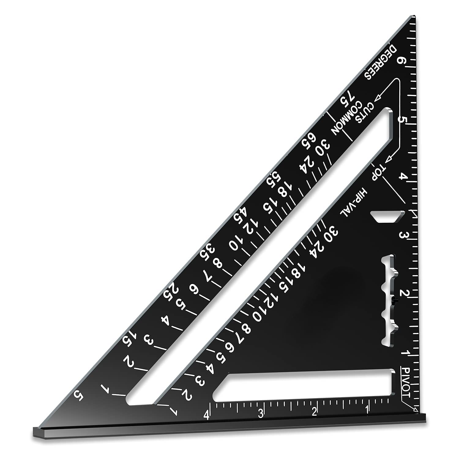 7 Inch Heavy-Duty Aluminum Alloy Triangle Rafter Square, Durable ...