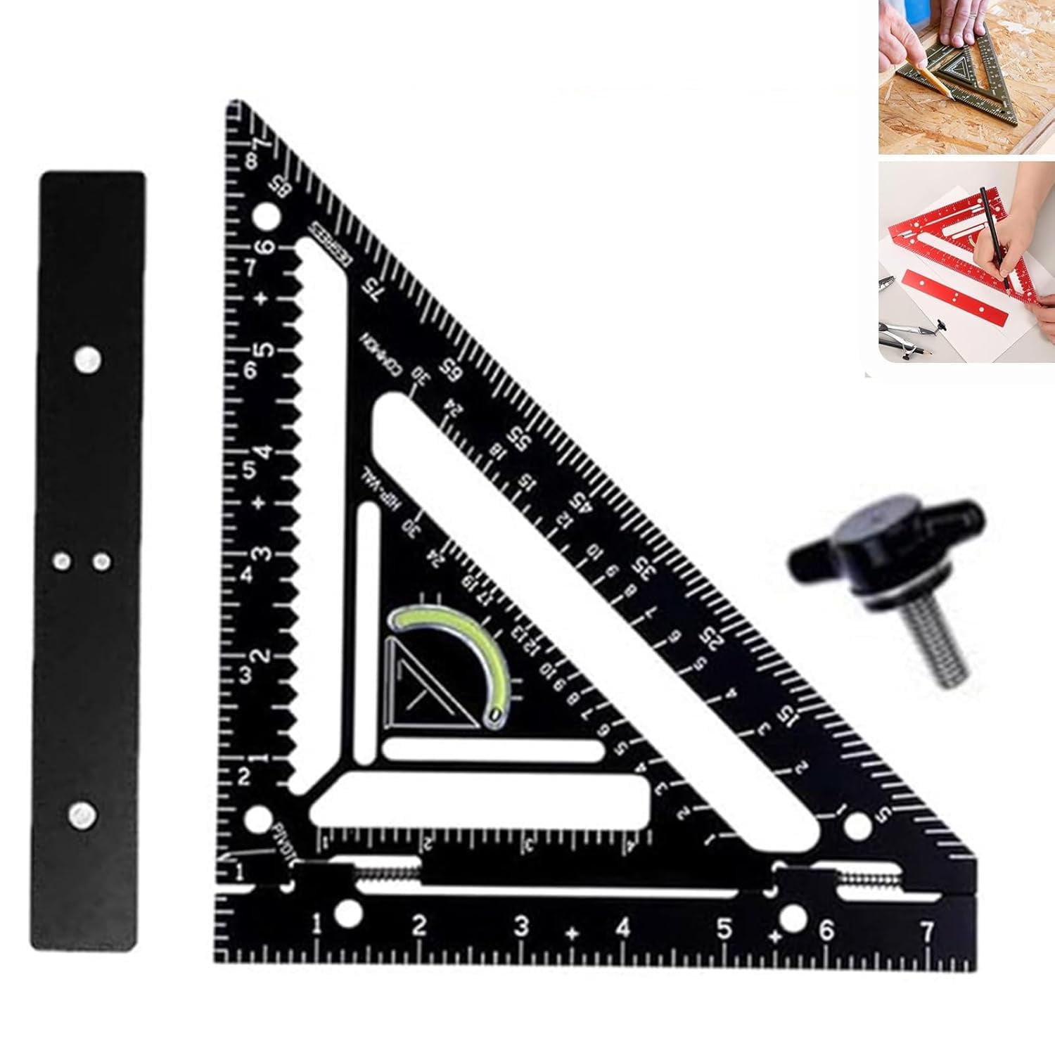 7 Inch Innovative Framing Square Tool, Portable Jig Block Precision ...