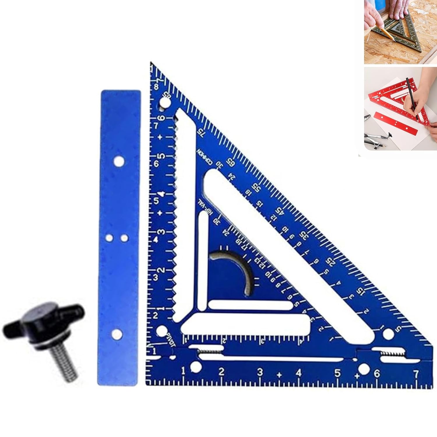 7 Inch Innovative Framing Square Tool, Portable Jig Block Precision ...