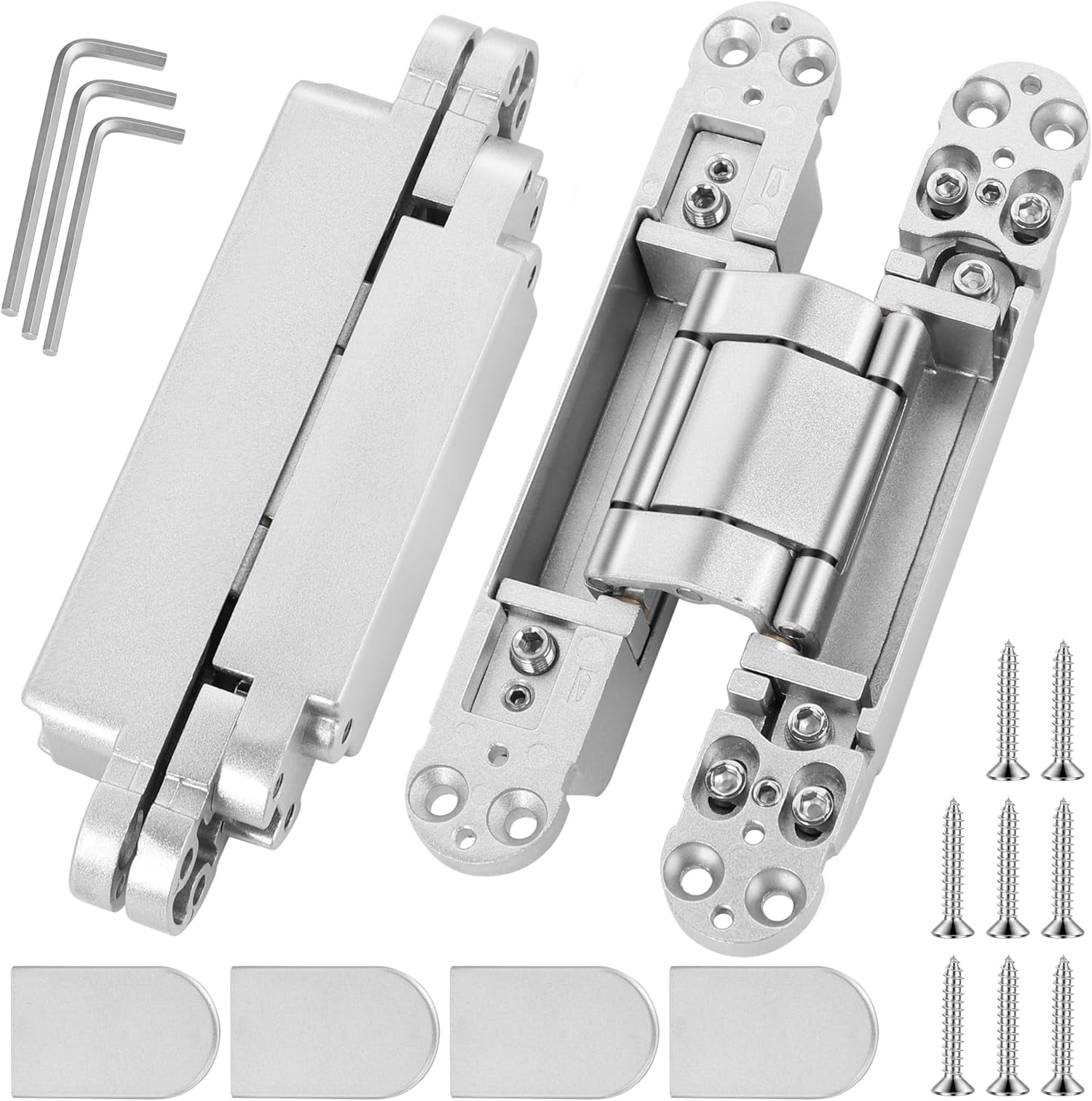 7 Inch Invisible Door Hinges (2 ), Adjustable Door Hinges for Doors ...