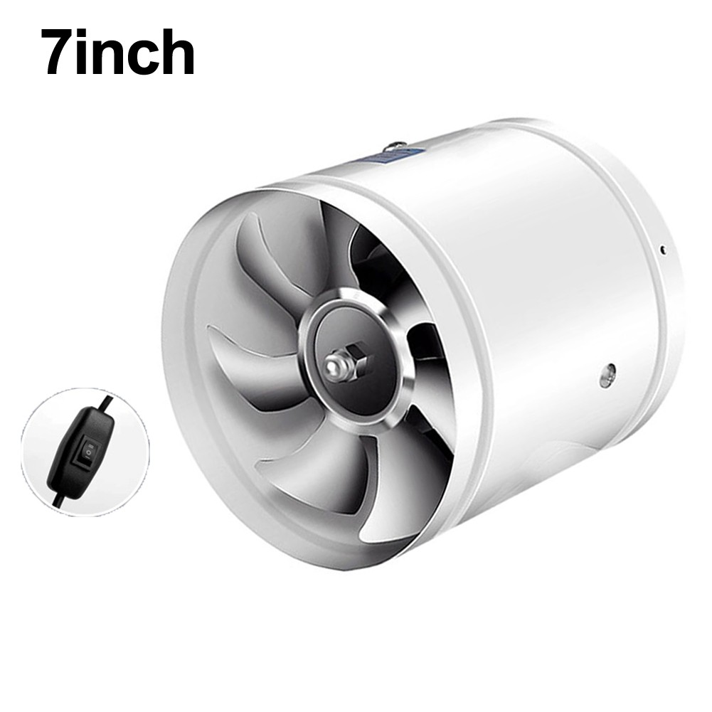 7 Inch Kitchen Exhaust Fan,220V 50W Round Tube Wall Mounted Ventilator ...