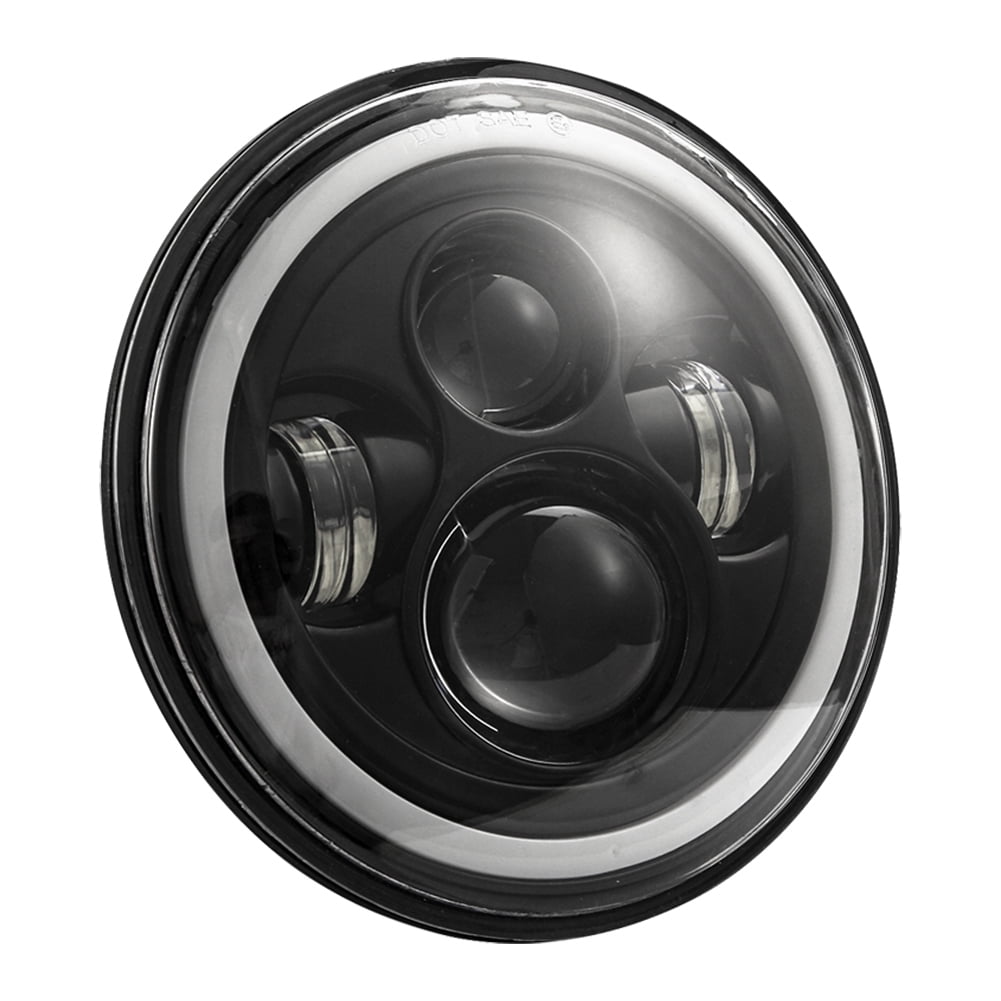 7 Inch LED Car Motorcycle Headlight 9~30V H4 Halo Angel Eyes LED ...