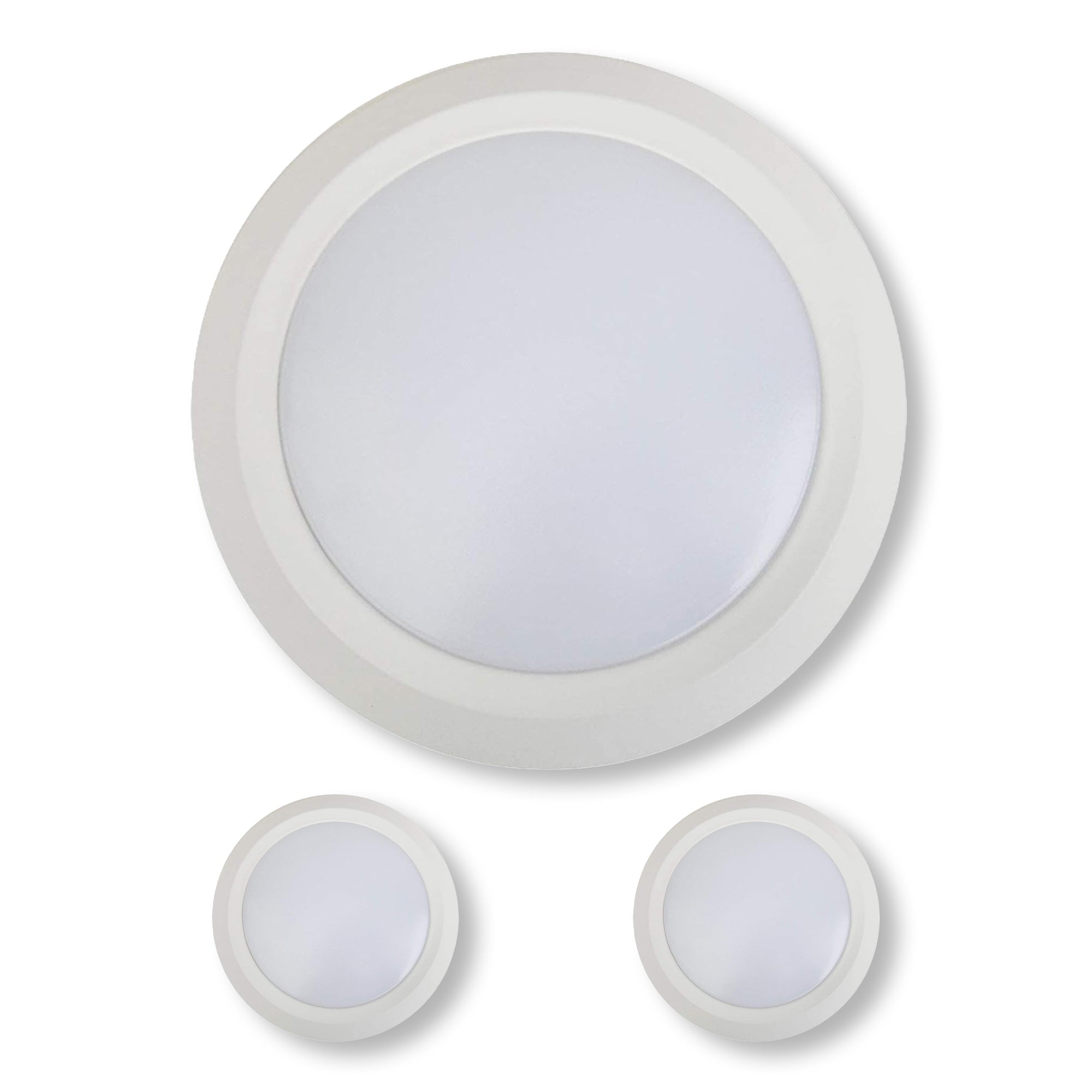 7 Inch LED Disk Light 15W - 3000K - 1080Lumens - White (2 Pack ...