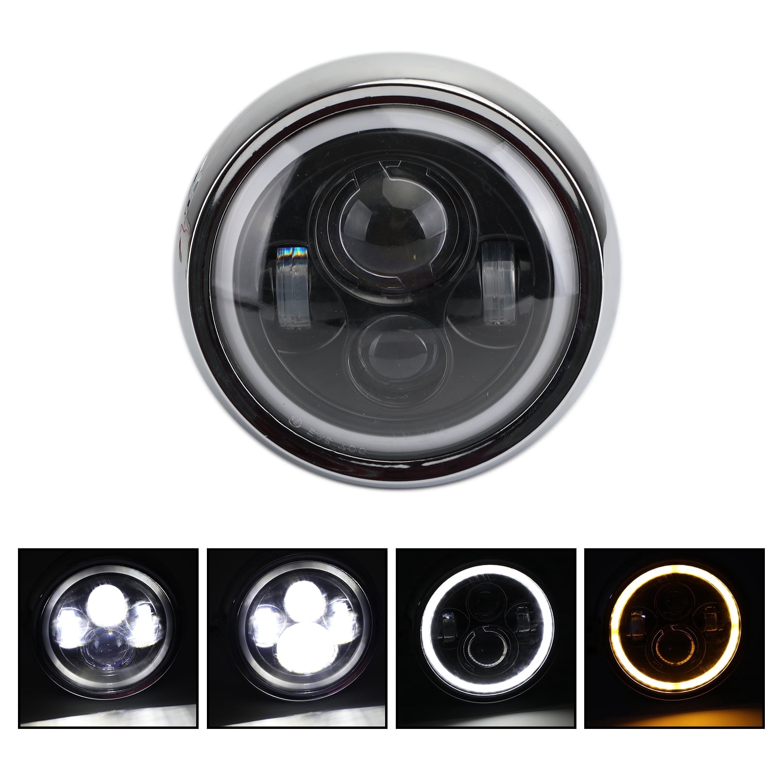 7 Inch LED Headlight Hi/Lo+Turn Signal+DRL for Motorcycle Dyna Cafe ...