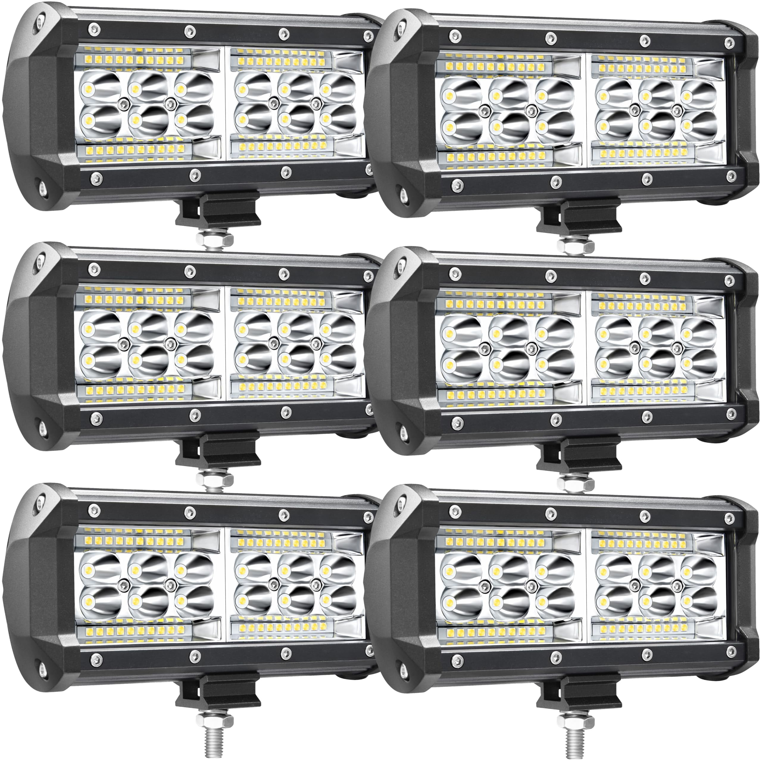 7 Inch LED Light Bar, 240W 24000lm LED Pod Lights for Tractors, LED ...