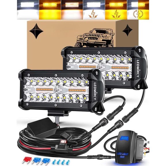Aurora 10 Inch Waterproof Marine White LED Light Bar with Switch ...
