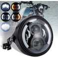 7 Inch LED Motorcycle Headlight Round with Housing Bucket Turn Signal ...