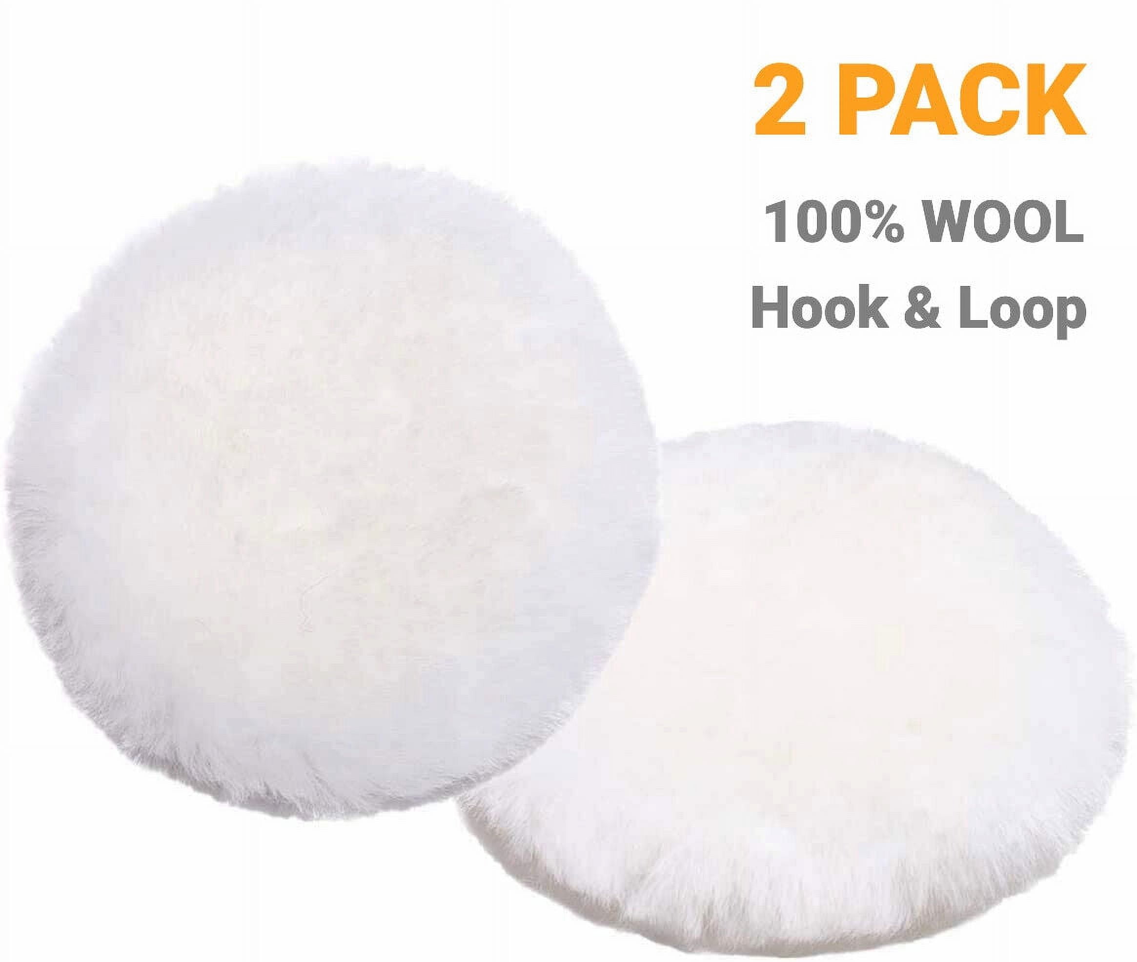 7-Inch Lambswool Car Polishing Pad - Pure Wool Buffing Wheel for Drill ...
