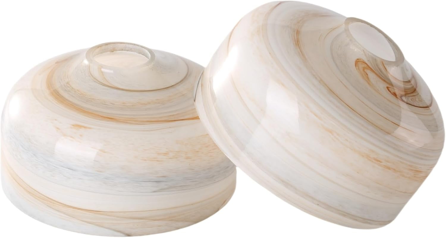 7 Inch Lampshade Replacement Glass Cover, Pendant Light Glass Lamp ...