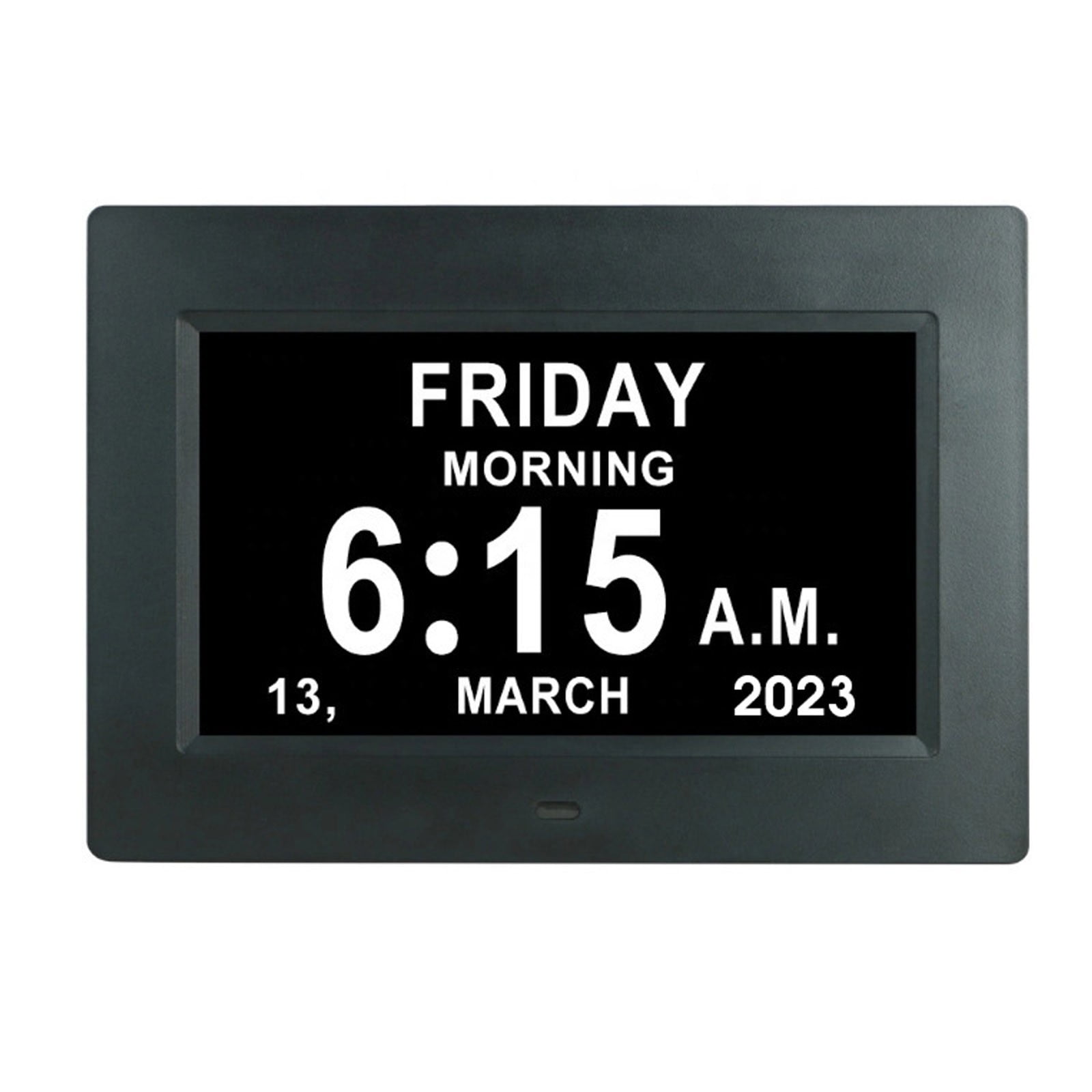 7 Inch Large Digital Clock for Seniors with Date Time Temperature ...