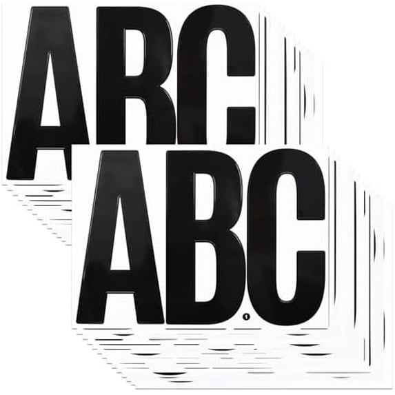 7 Inch Large Number Letter Decals, 28 Sheets Self-Adhesive Vinyl ...