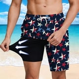 7 Inch Mens Swim Trunks with Compression Liner Board Shorts Bathing ...