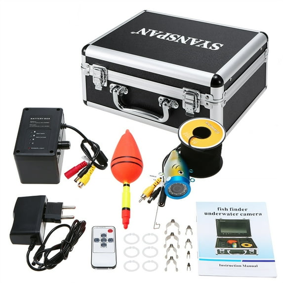 7" Inch Monitor 1000TVL Waterproof Underwater Fishing Camera Kit 24PCS ...