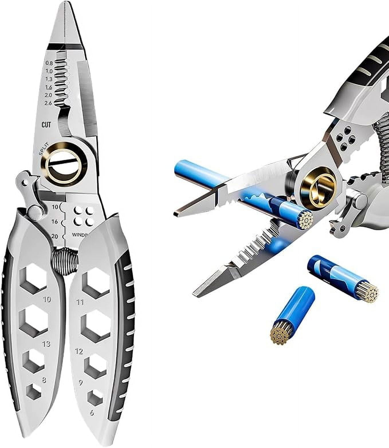 7-Inch Multipurpose Wire Stripper,2024 Upgrade Heavy Duty Multi-Purpose ...