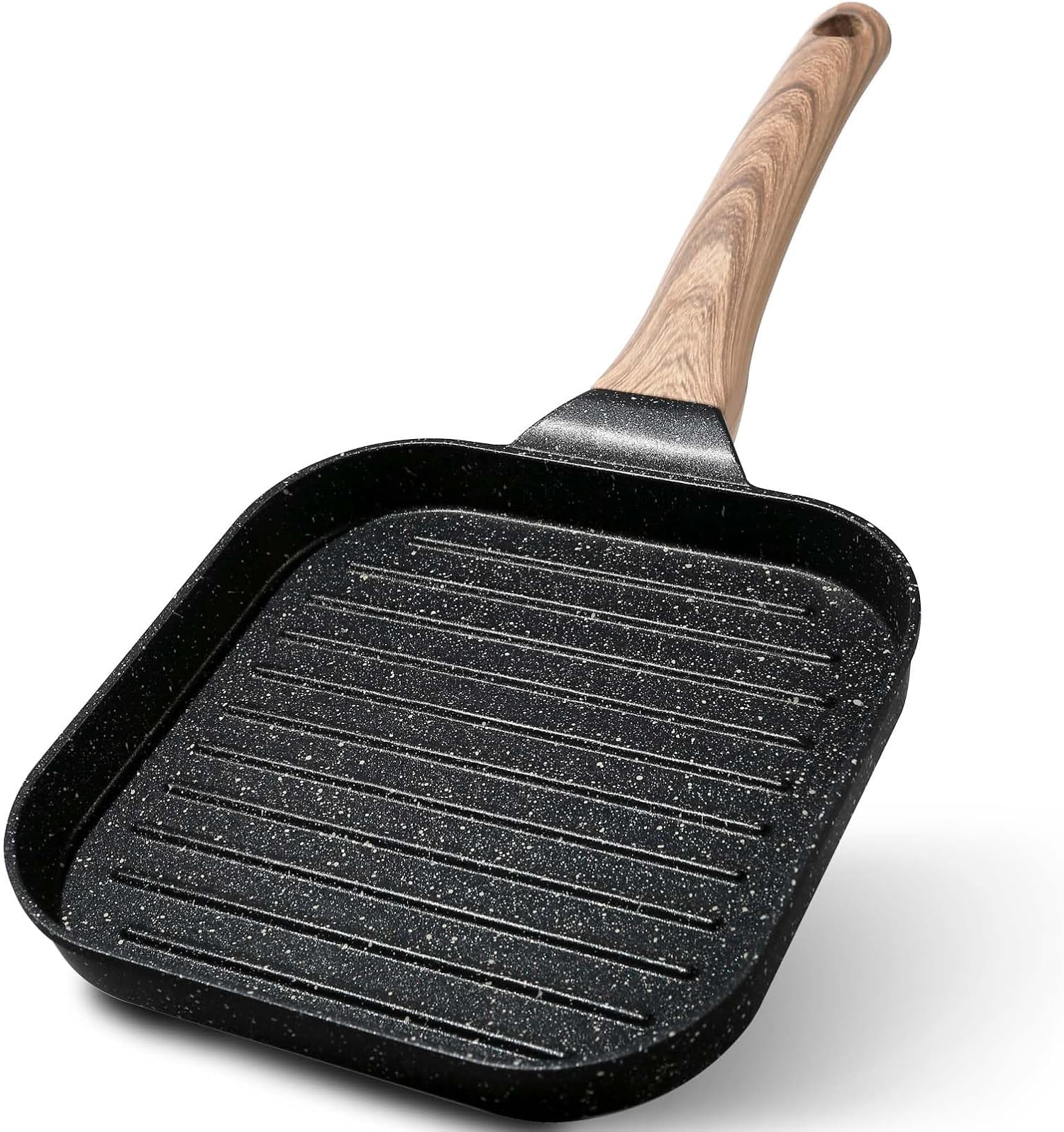 7 Inch Nonstick Small Grill Pan for Indoor Cooking, Versatile Induction ...