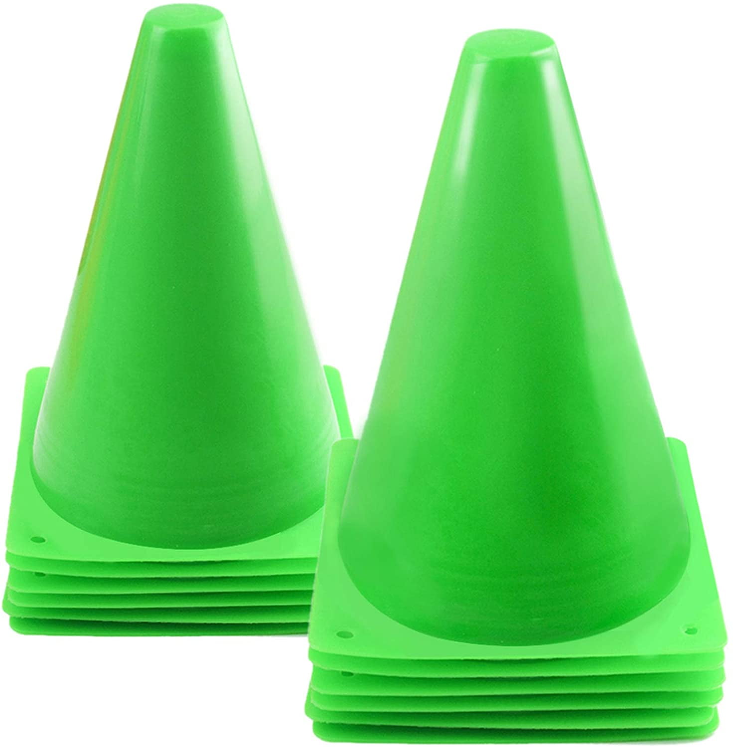 7-Inch Orange Set of 12 Sports Training Cones for Soccer & Basketball ...