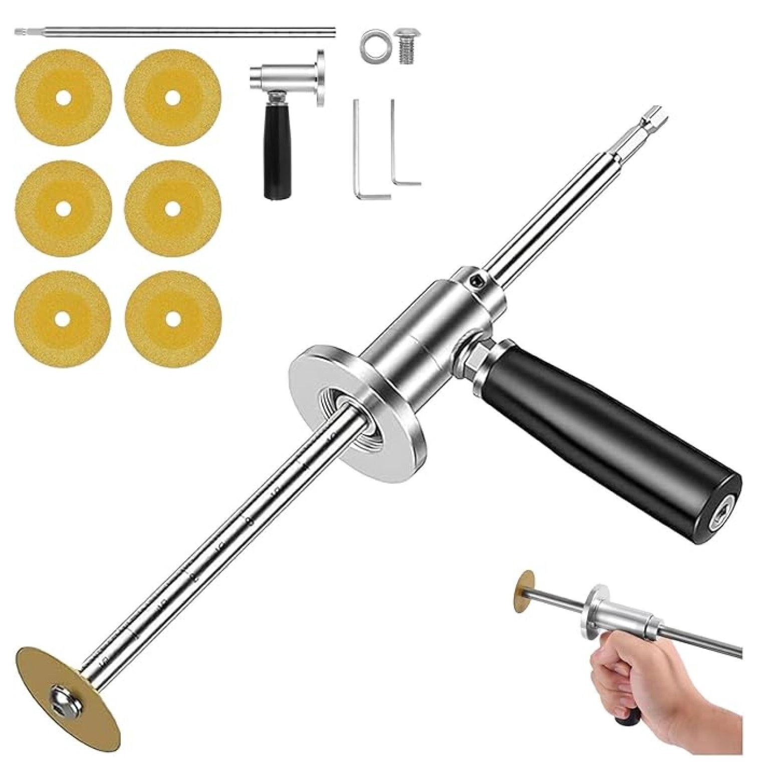 7 Inch PVC Pipe Cutter Tool for Drill - Internal Pipe Cutter with Wheel ...