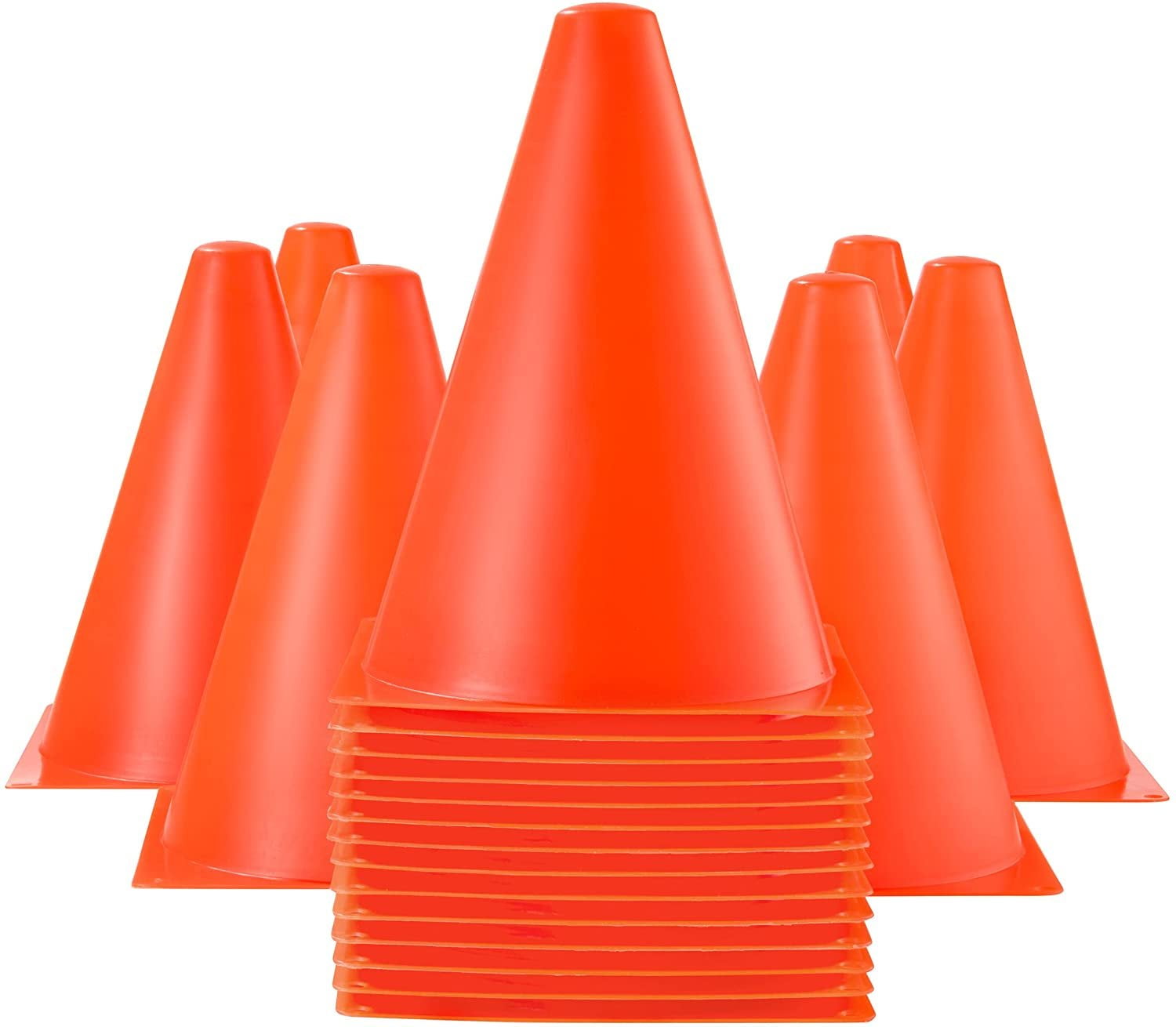 Dazzling Toys 7 Inch Plastic Traffic Cones - 12 Pack for Kids Outdoor ...