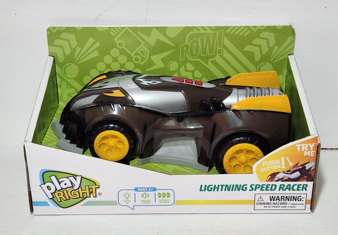 7 Inch Play Right Lightning Speed Racer Light Up Motorized Car with ...