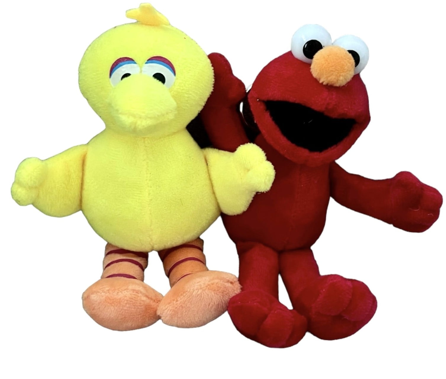 7-Inch Plush Elmo & Big Bird Keychain Set - 2 Pieces Sesame Street ...